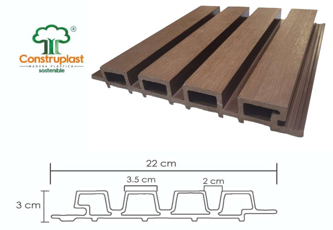 Panel WPC exterior corrugado, wpc wall, muro en wpc, fachada en wpc ...